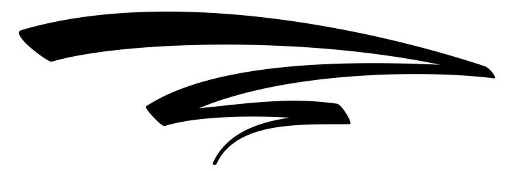 Ink brush stroke decorative underline black line Vector Image