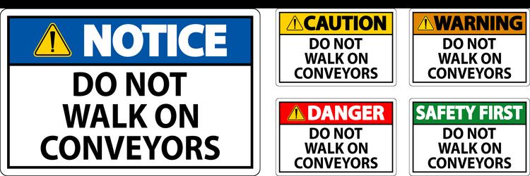 Danger sign do not climb sit walk or ride Vector Image