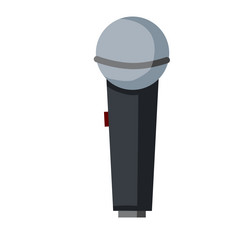 Microphone gray mic on stand Royalty Free Vector Image