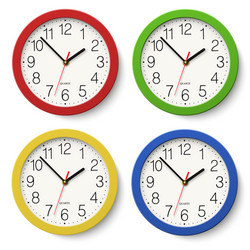 Set of color clocks Royalty Free Vector Image - VectorStock