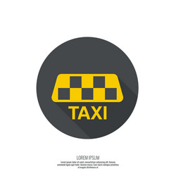 Taxi car roof sign template realistic Royalty Free Vector