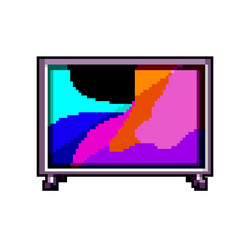 Display tv screen game pixel art Royalty Free Vector Image
