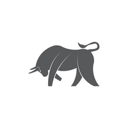 Bull icon on white background Royalty Free Vector Image