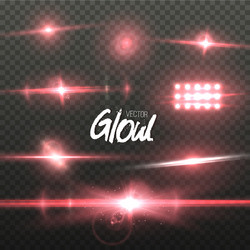 Transparent lens flare and light effects Vector Image