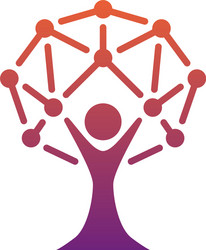 Network logo connecting people - business web Vector Image