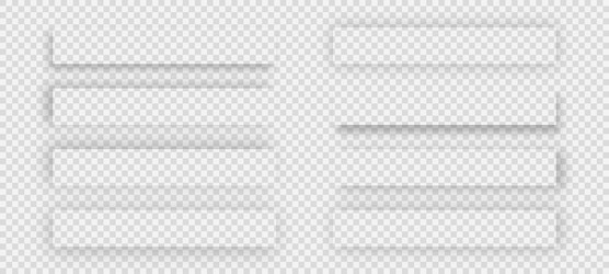 Set of grey shadows on transparent background Vector Image