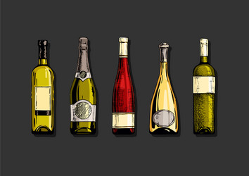 Wine bottle Royalty Free Vector Image - VectorStock