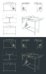 Professional table saw close-up Royalty Free Vector Image