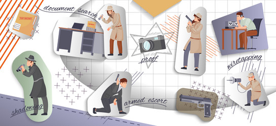 Top secret flat Royalty Free Vector Image - VectorStock