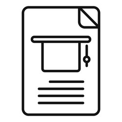 Mark answer icon outline test exam Royalty Free Vector Image