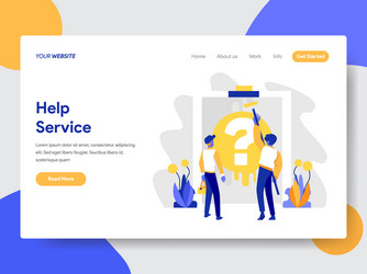 Service desk design concept Royalty Free Vector Image