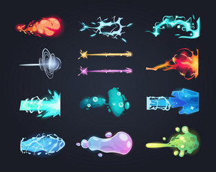 Gun flash realistic visual effect of firearm shot Vector Image