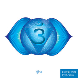 Solar plexus chakra manipura glowing icon Vector Image