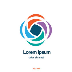 Colorful dance abstract logo template Royalty Free Vector