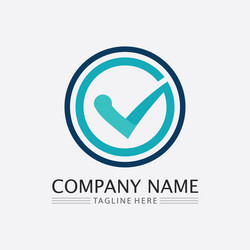 Checklist check mark logo or icon tick symbol Vector Image