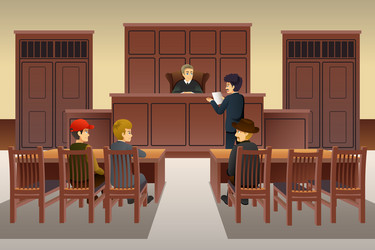 Court scene Royalty Free Vector Image - VectorStock
