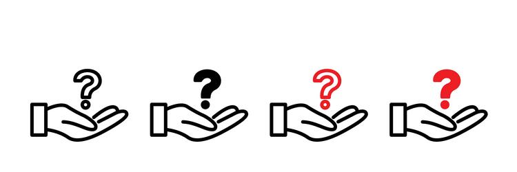Curiosity icon set curious question doubt symbol Vector Image