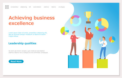 Achieving business excellence concept people Vector Image