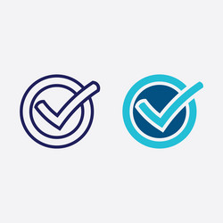Checklist check mark logo or icon tick symbol Vector Image