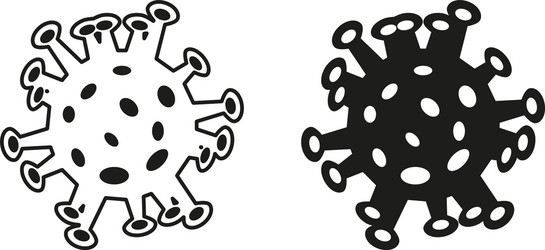 Simple virus drawing icon set can be used Vector Image