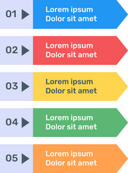 Step labels infographic Royalty Free Vector Image