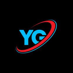 Yg y g letter logo design initial Royalty Free Vector Image