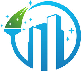 Clean city logo template creative building logo Vector Image