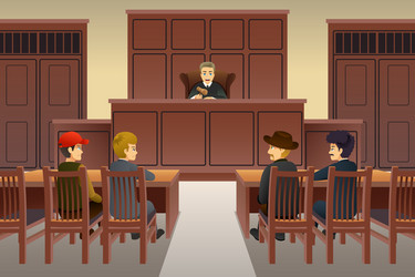 Court scene Royalty Free Vector Image - VectorStock