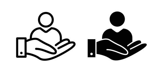 Customer retention icon set client care logo Vector Image