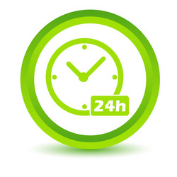 Green clock icon Royalty Free Vector Image - VectorStock