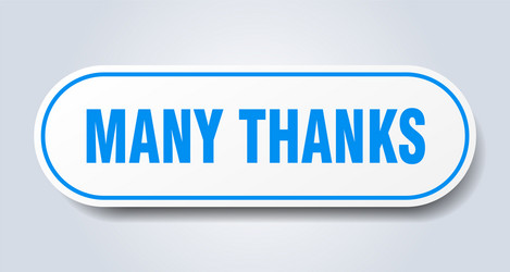 Thank you square paper sign isolated on white Vector Image