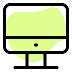Monitor screen for computer operations Royalty Free Vector