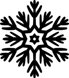 Simple black freehand icon of a snowflake Vector Image