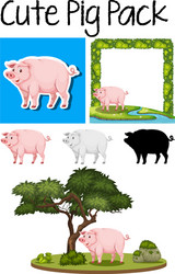 Pig Clipart Black Vector Images (over 1,000)