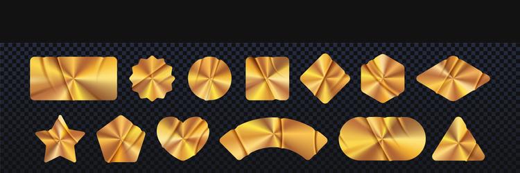 Holographic iridescent texture sticker or label Vector Image