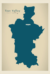 Modern map - hampshire county with district Vector Image