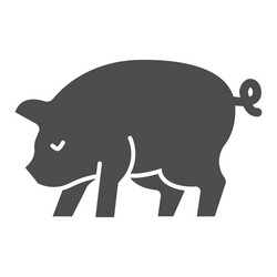 Pig thin line icon farm garden concept pork sign Vector Image