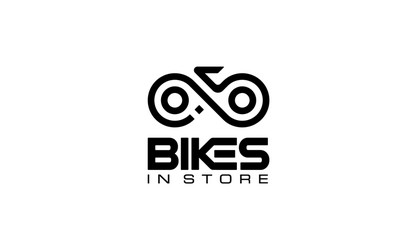 Bicycle bike shop logo triangle minimalist Vector Image