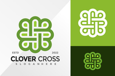 Clover cross medical logo icon Royalty Free Vector Image