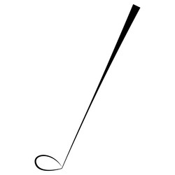 One single line drawing of young female golf Vector Image