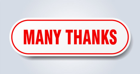 Thank you square paper sign isolated on white Vector Image