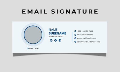 Modern creative business email signature Vector Image