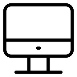 Monitor screen for computer operations Royalty Free Vector