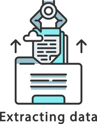 Data extracting Royalty Free Vector Image - VectorStock