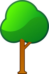 Isolated comic tree Royalty Free Vector Image - VectorStock