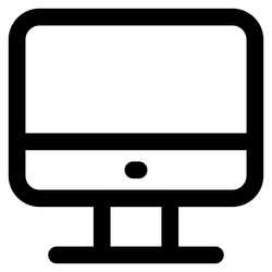 Monitor screen for computer operations Royalty Free Vector