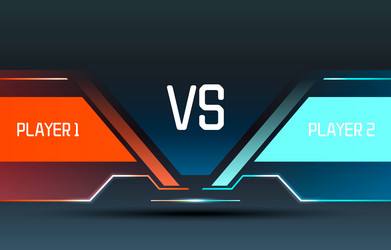Vs or versus text poster for battle fight game Vector Image