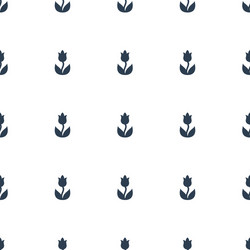 Floral icons pattern seamless white background Vector Image
