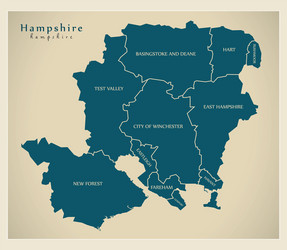 Modern map - hart district uk Royalty Free Vector Image