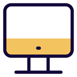 Monitor screen for computer operations Royalty Free Vector